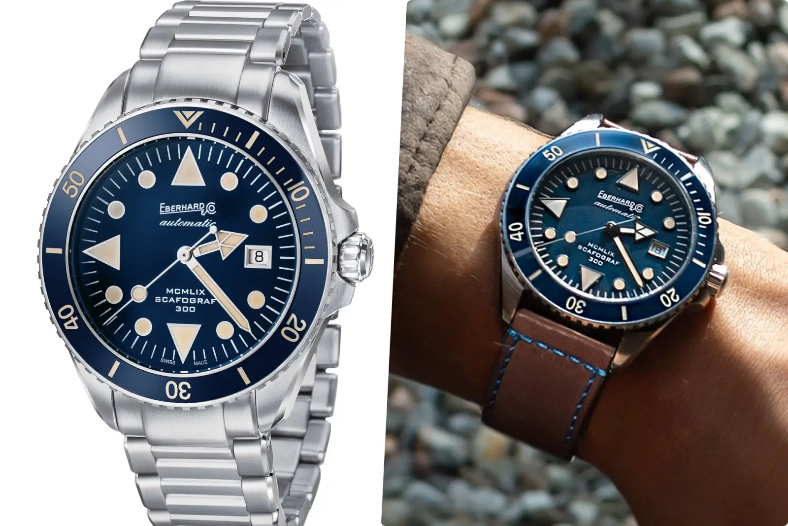 Klasyk z niebieską tarczą. Eberhard & Co Scafograf 300 MCMLIX Edition ...