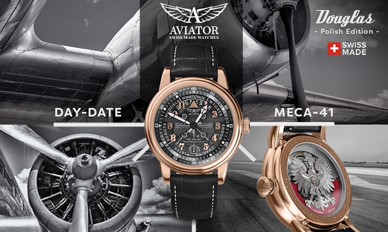 Polska edycja po raz drugi. Aviator Swiss Made Douglas Meca 41 Polish ...