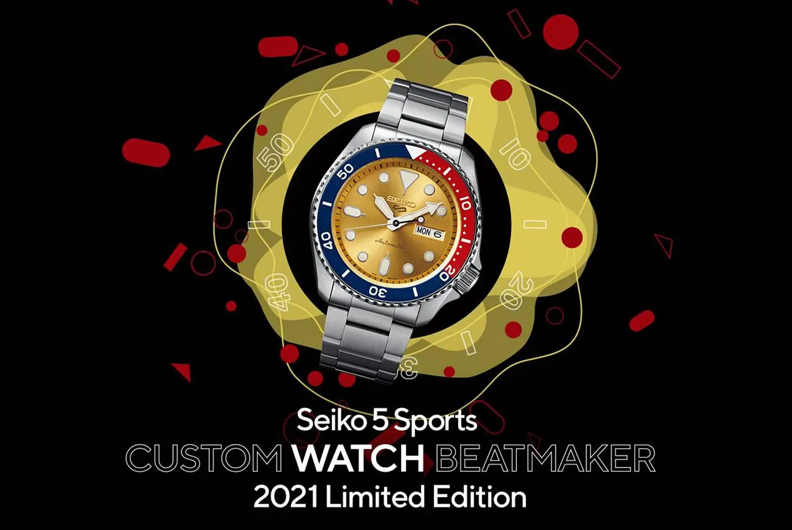 Seiko 5 Sports Custom Watch Beatmaker Limited Edition - wygrał Pog(ue ...